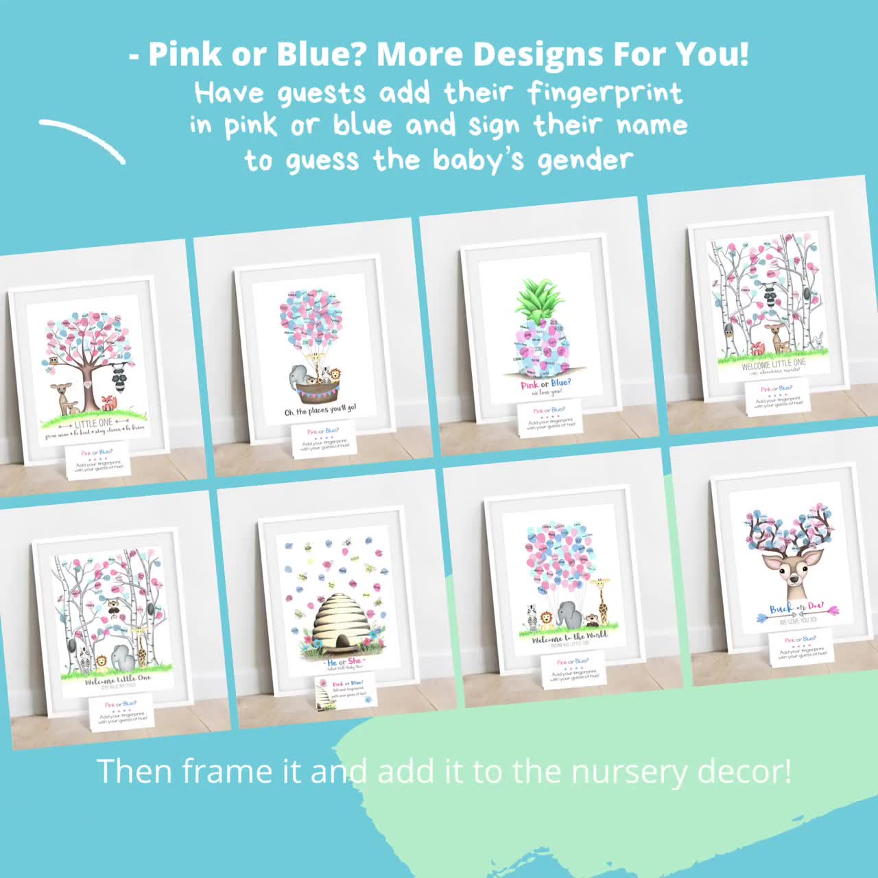 INSTANT DOWNLOAD burnouts or bows gender reveal party ideas guess the ...