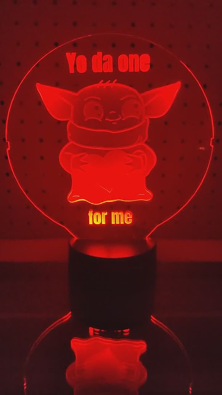 Dorm Decor 3D Robot Nightlight Personalized Acrylic LED Lamp Gift for ...