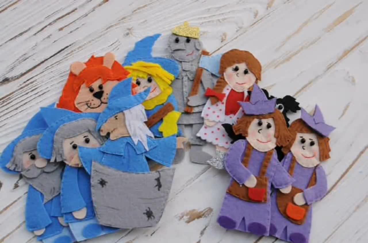 Wizard of Oz Felt Finger puppets Fairy tale felt Toys & Games Toys etna ...