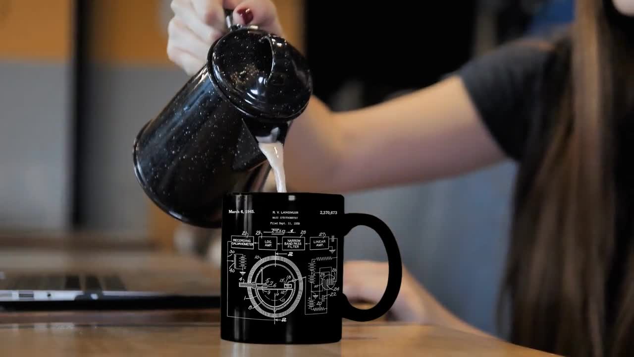 Chemistry Cup MASS SPECTROMETRY Science Coffee Mug Patent Design Home ...
